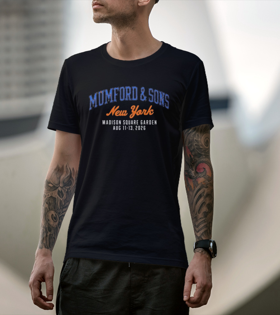 Mumford & Sons Madison Square Garden New York August 11 13 2026 T-Shirt