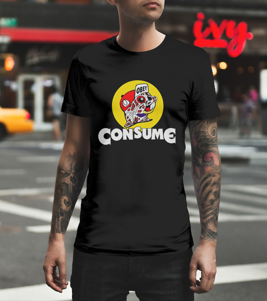 Obey Consume Beaver Streetwear Hip Hop T-Shirt