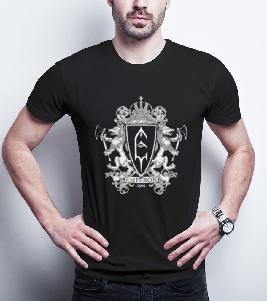 Indiemerchstore Emperor Crest Anthems To The Welkin At Dusk Lion Heraldry Crown T-Shirt
