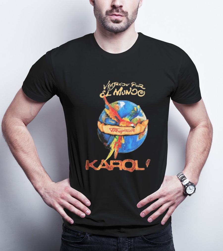 Viajando Por El Mundo Tropitour 2026 Karol G Dates T-Shirt