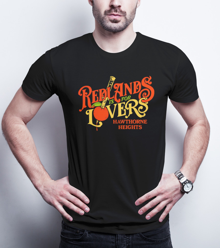 Redlands Is For Lovers Hawthorne Heights Orange Knife T-Shirt