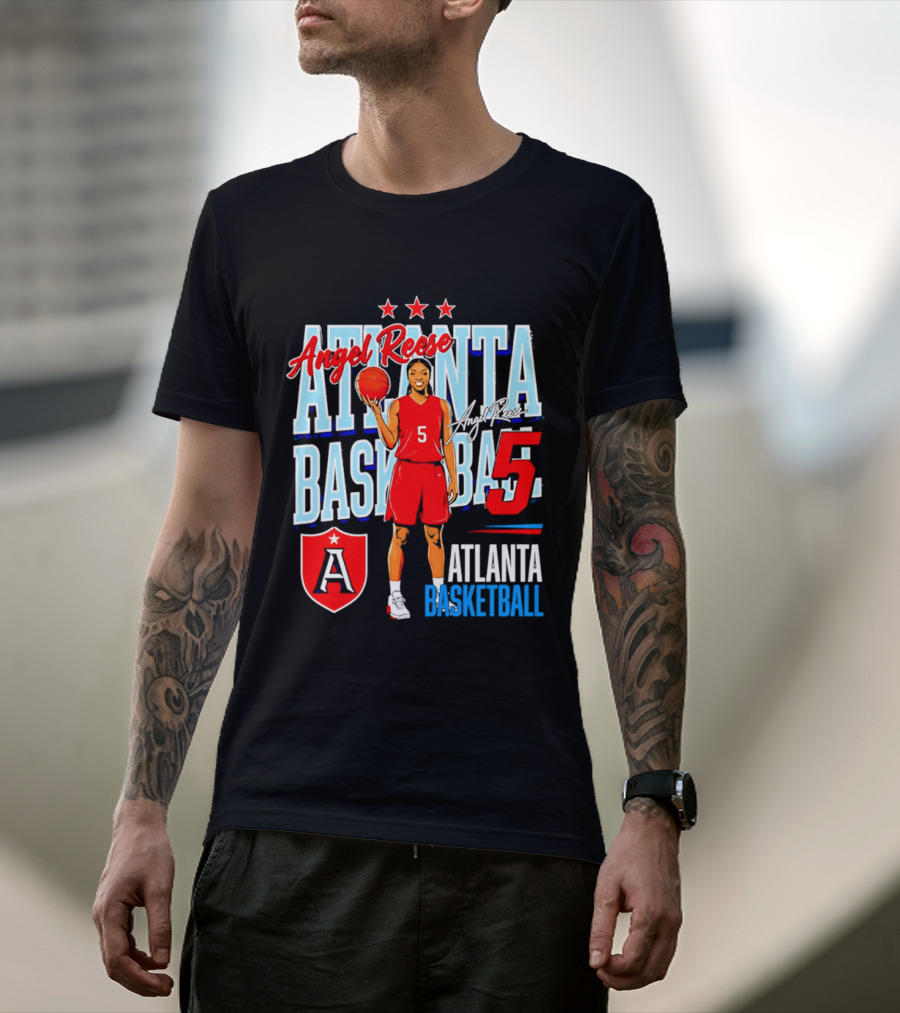 Angel Reese Atlanta Basketball Number 5 T-Shirt