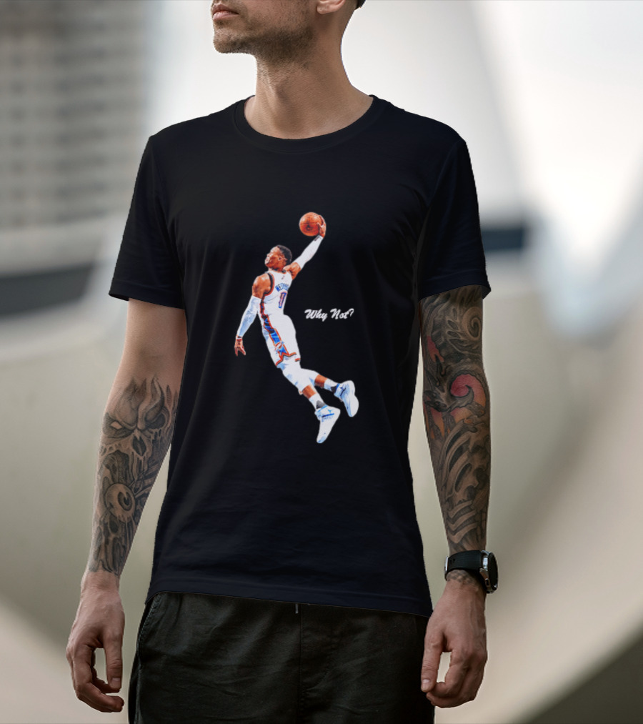 Russell Westbrook OKC Thunder Why Not Basketball Dunk T-Shirt
