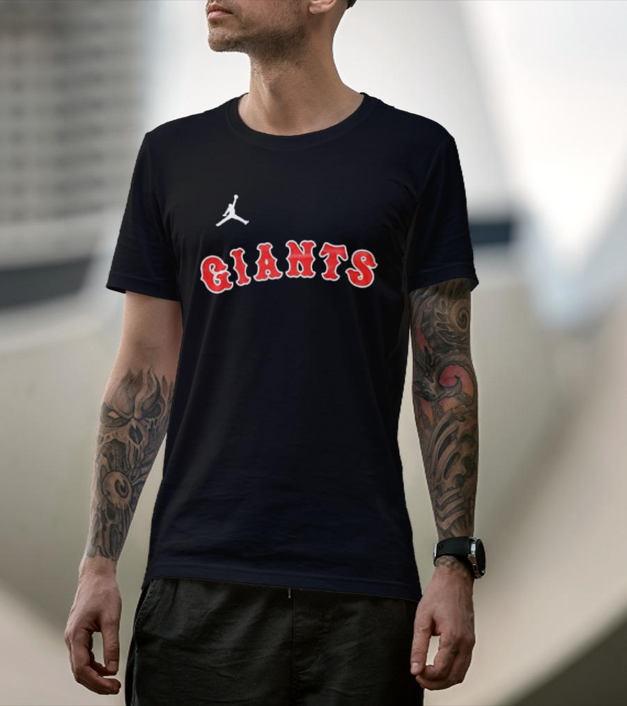 San Francisco Giants MLB Jumpman Arched Red Lettering T-Shirt