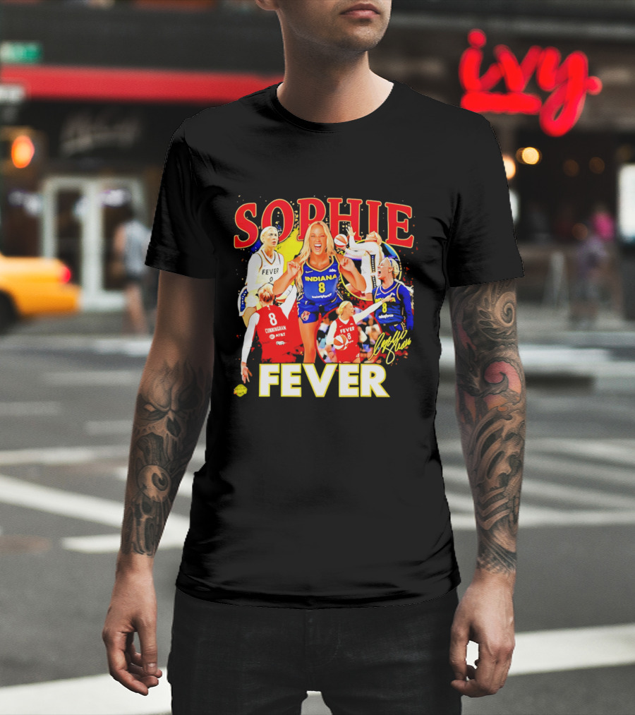Sophie Cunningham Indiana Fever 8 Basketball Star T-Shirt