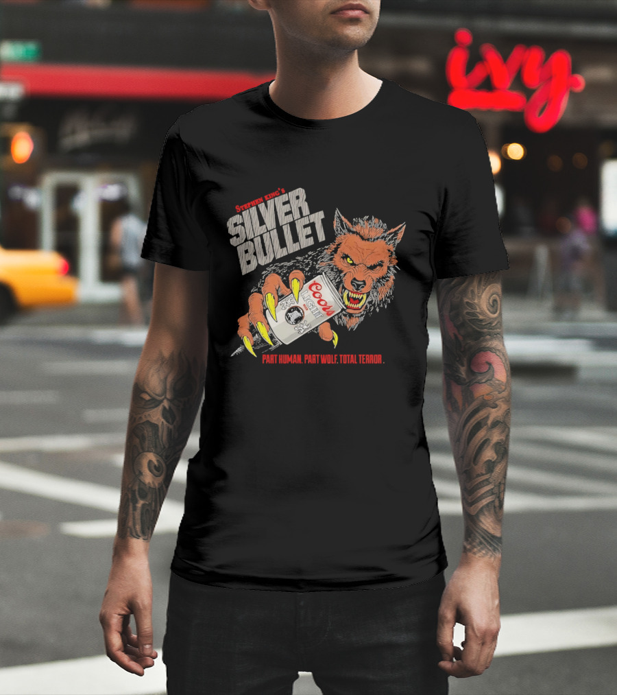 Stephen King's Silver Bullet Coors Part Human Part Wolf Total Terror T-Shirt