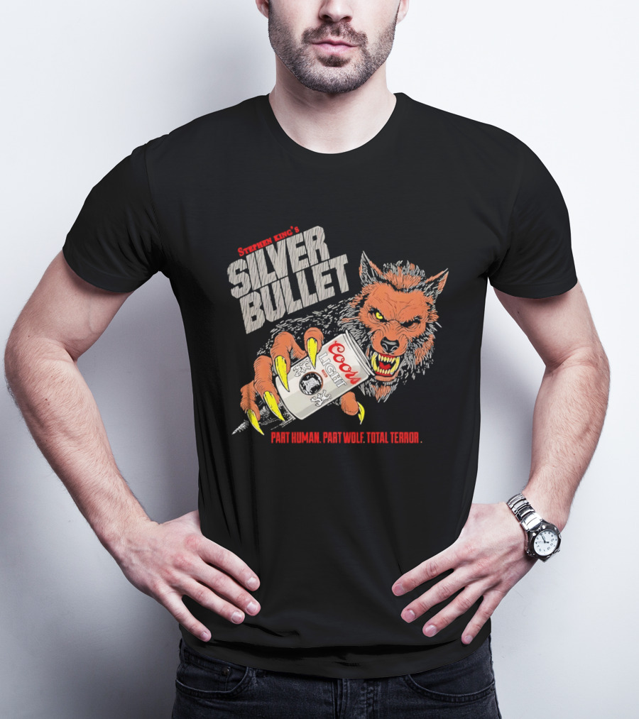 Stephen King's Silver Bullet Coors Part Human Part Wolf Total Terror T-Shirt