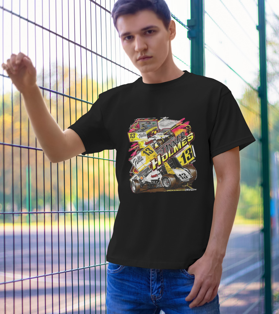 Tanner Holmes Sprint Car Racing Number 13 Pella Jacksonville Oregon T-Shirt