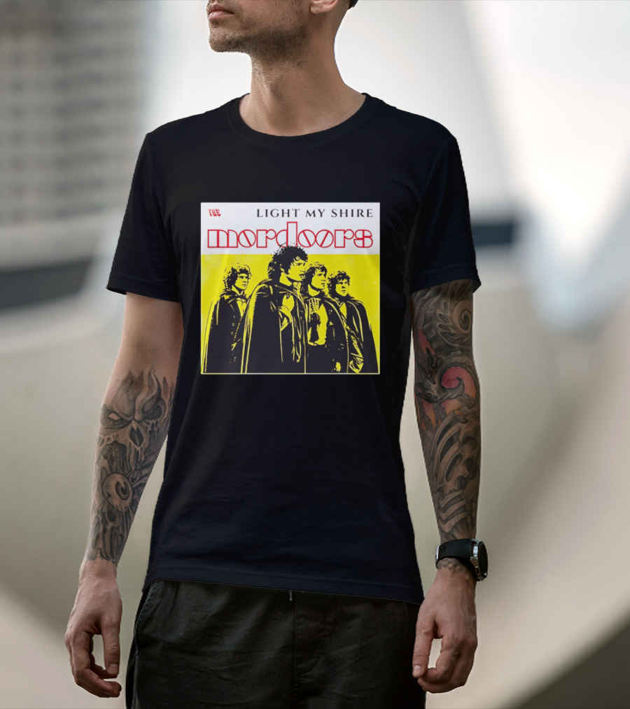 The Light My Shire Mordoors Four Hobbits Cloaks Yellow T-Shirt