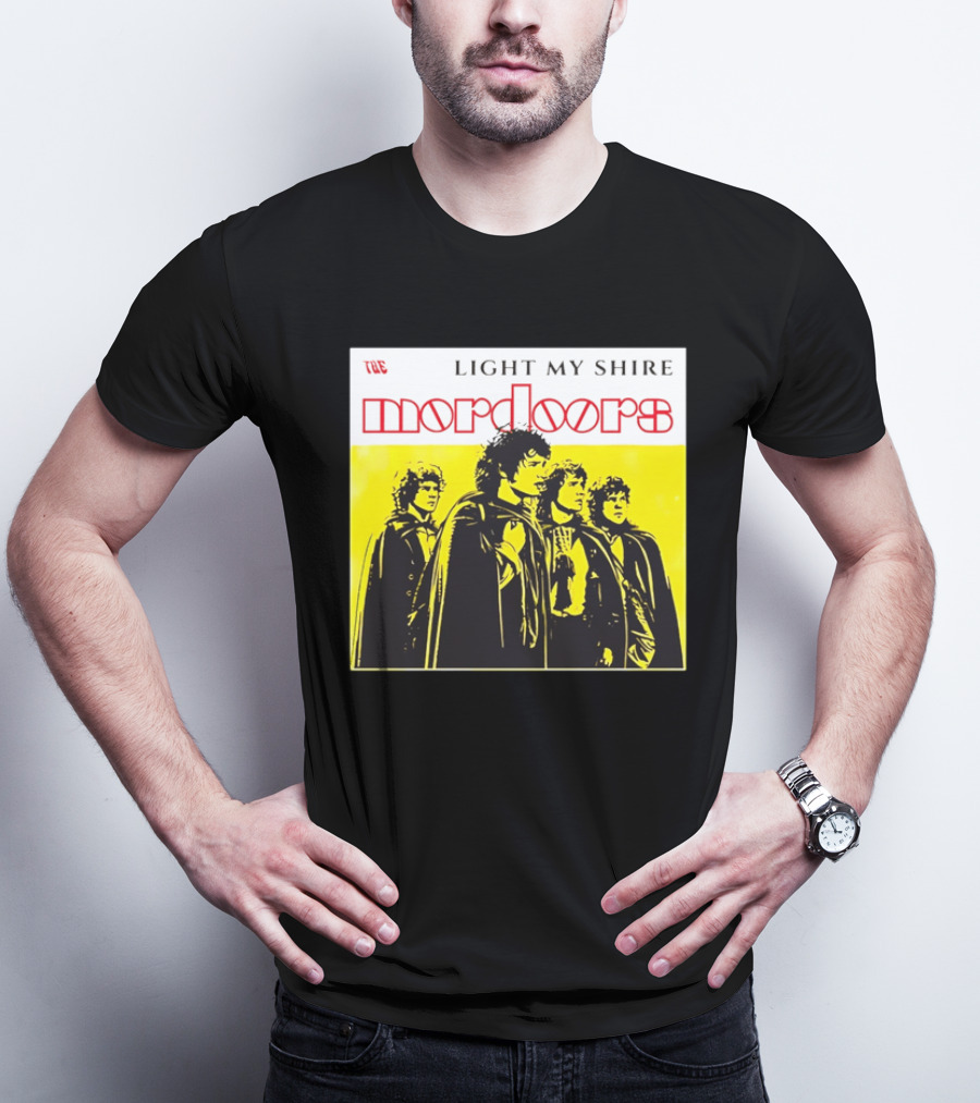The Light My Shire Mordoors Four Hobbits Cloaks Yellow T-Shirt