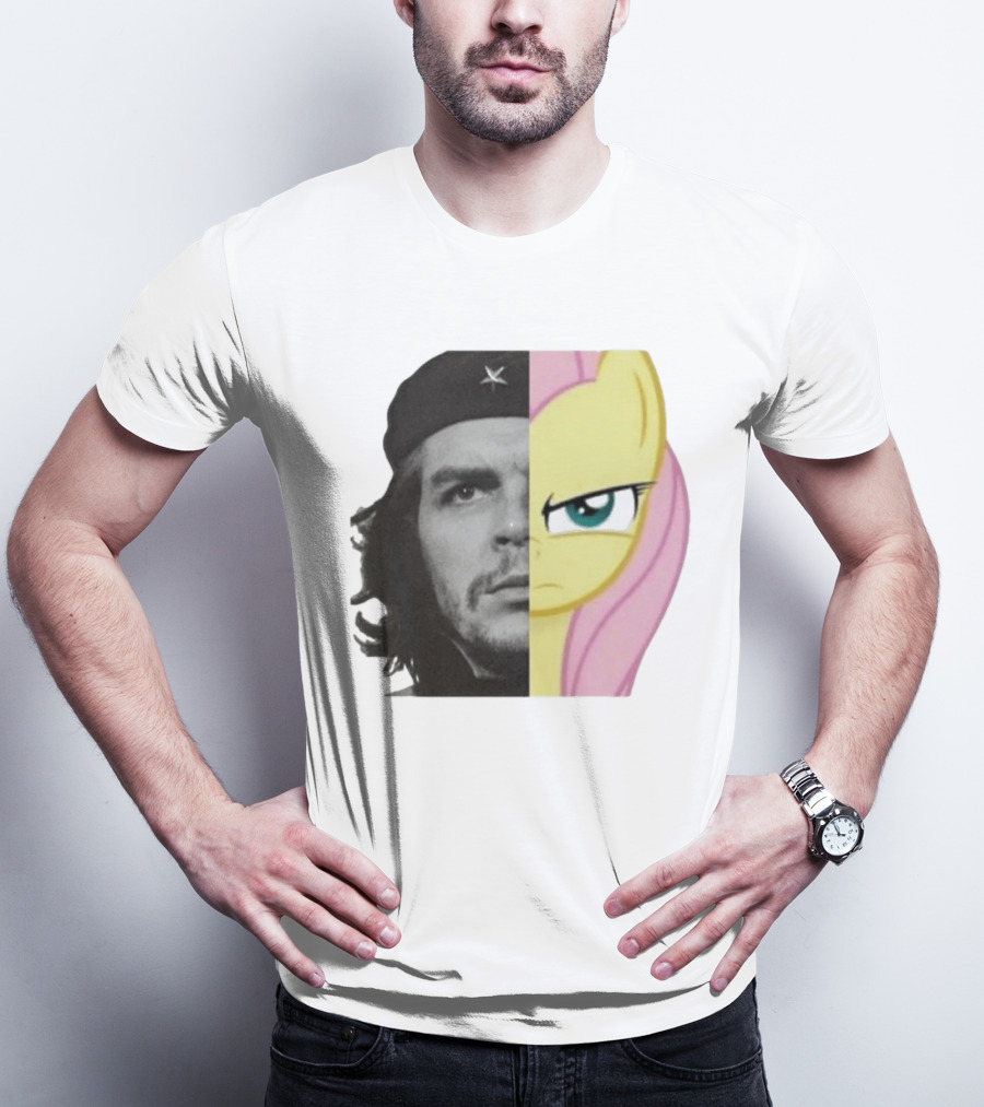 Che Guevara Fluttershy Crossover Fusion Face Mashup T-Shirt