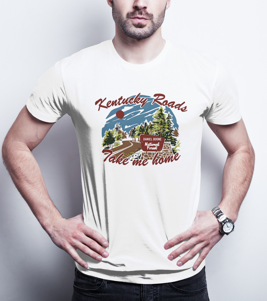 Kentucky Roads Take Me Home Daniel Boone National Forest Scenery T-Shirt
