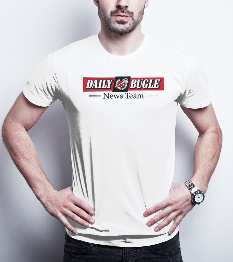 Daily Bugle News Team Logo With Iconic Newspaper T-Shirt