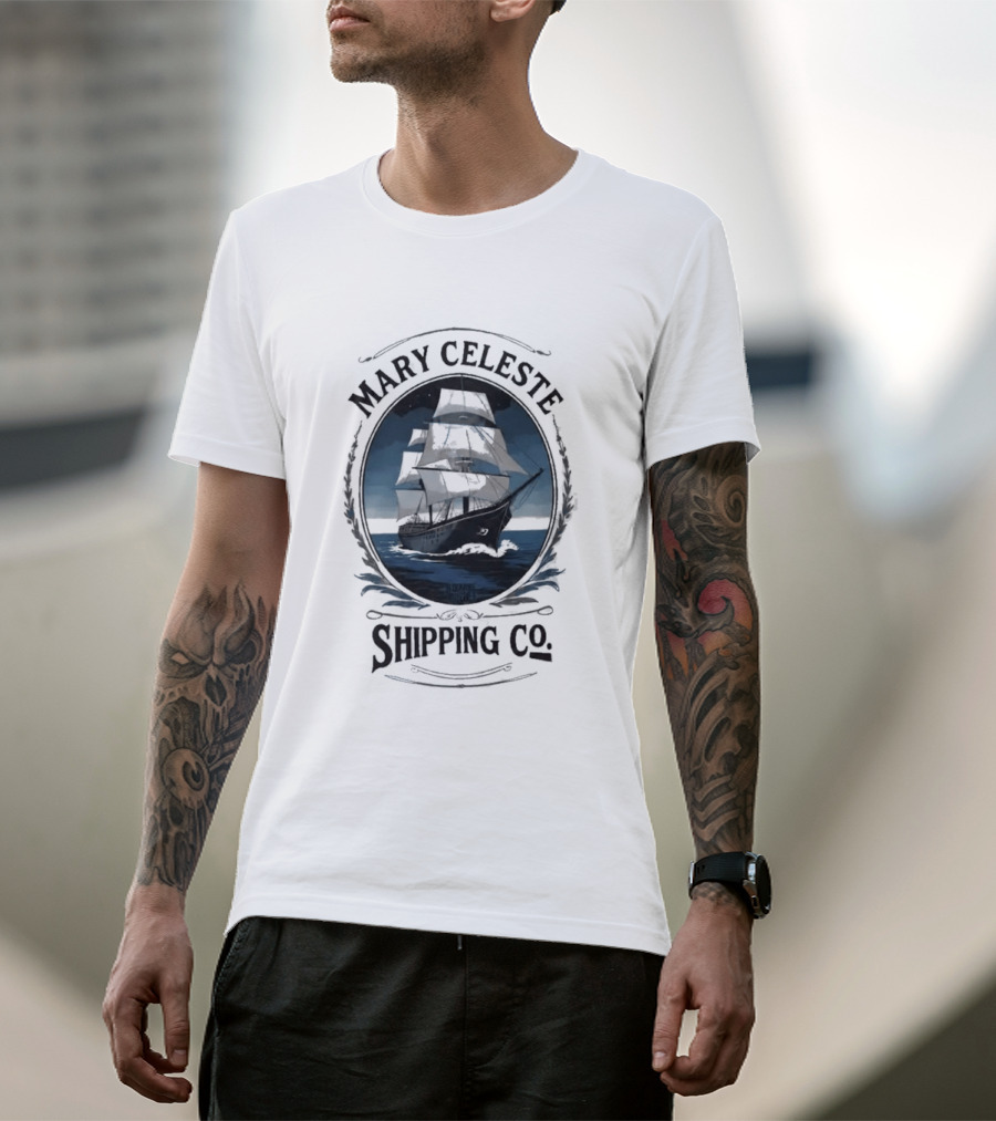 Mary Celeste Shipping Co Sailboat Ocean Adventure T-Shirt