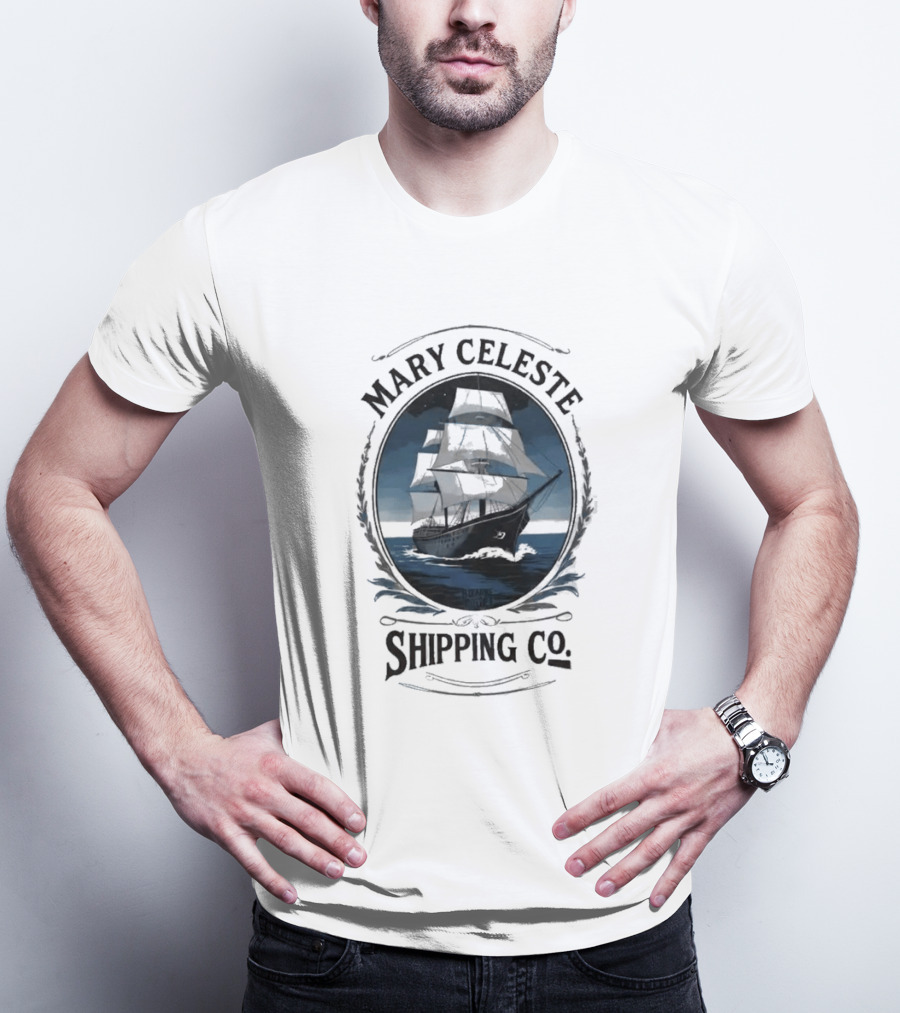 Mary Celeste Shipping Co Sailboat Ocean Adventure T-Shirt