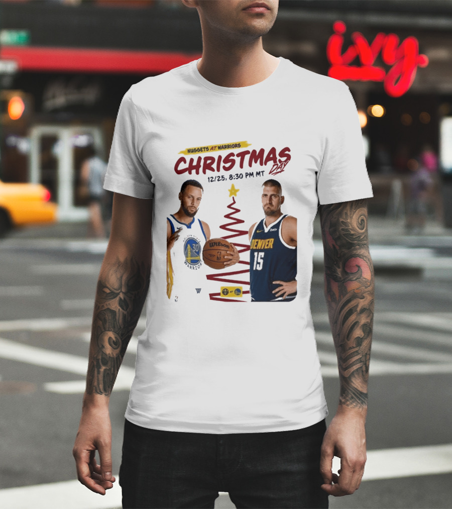 Nuggets At Warriors Christmas Day Game December 25 2026 8:30 PM MT T-Shirt