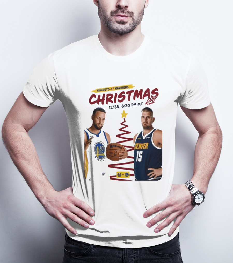 Nuggets At Warriors Christmas Day Game December 25 2026 8:30 PM MT T-Shirt