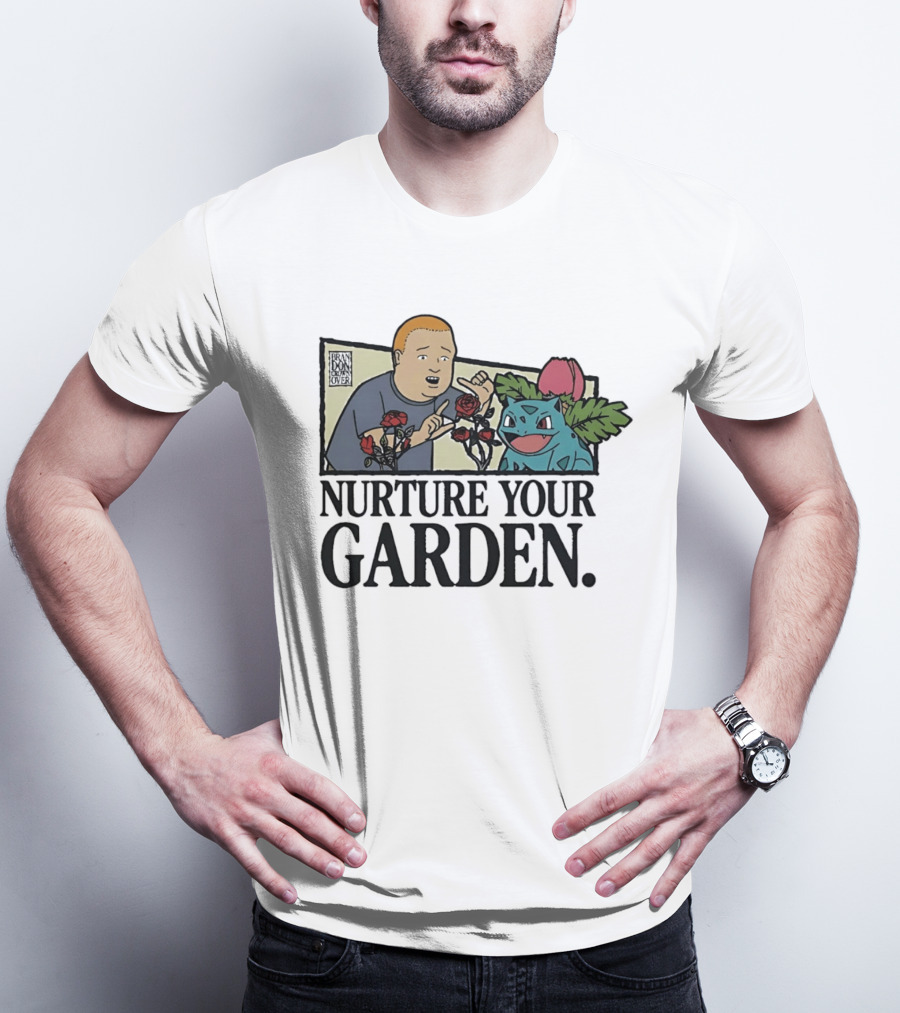 Bobby Hill Ivysaur Roses Nurture Your Garden Cartoon T-Shirt