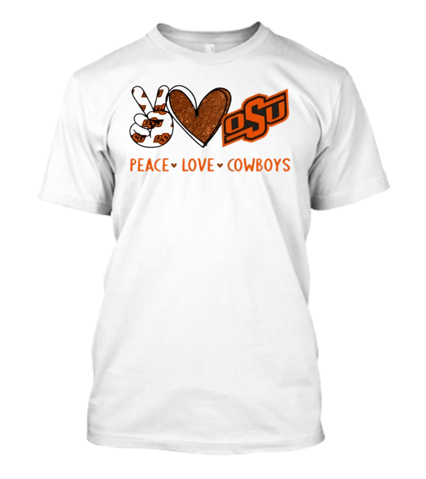 Peace Love OSU Oklahoma State Cowboys T-Shirt