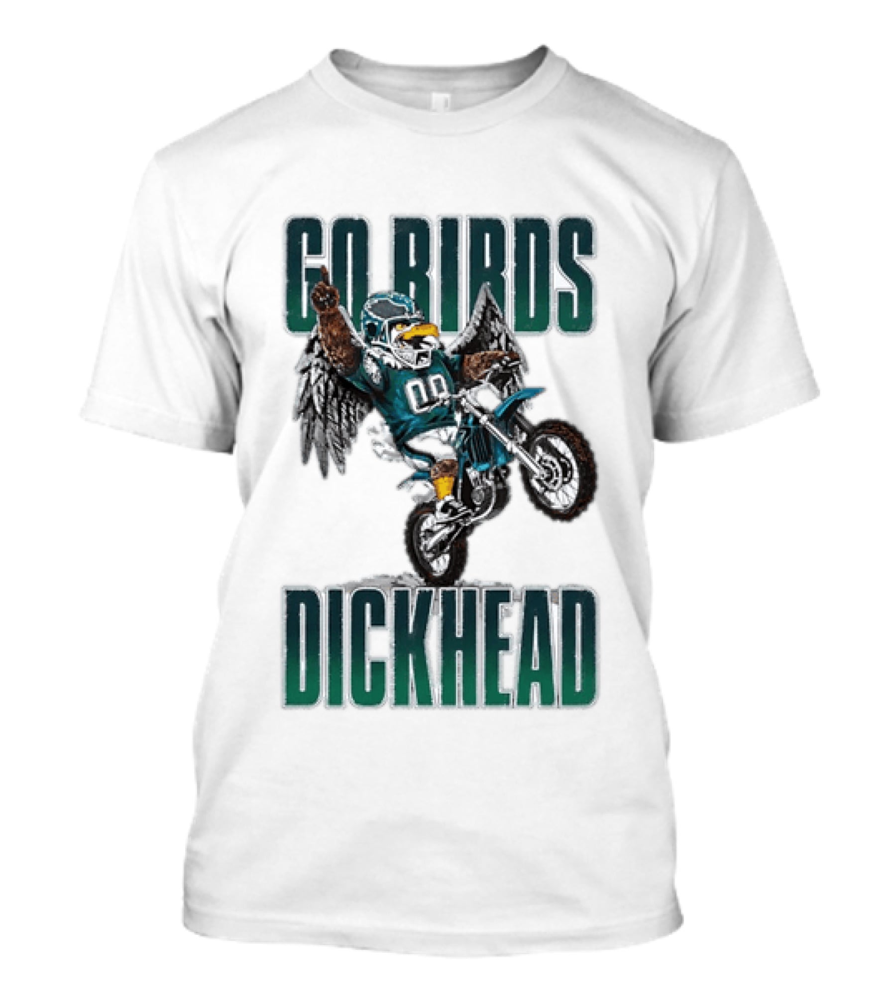 Philadelphia Eagles Go Birds Dickhead Biker Motocross Fan T-Shirt