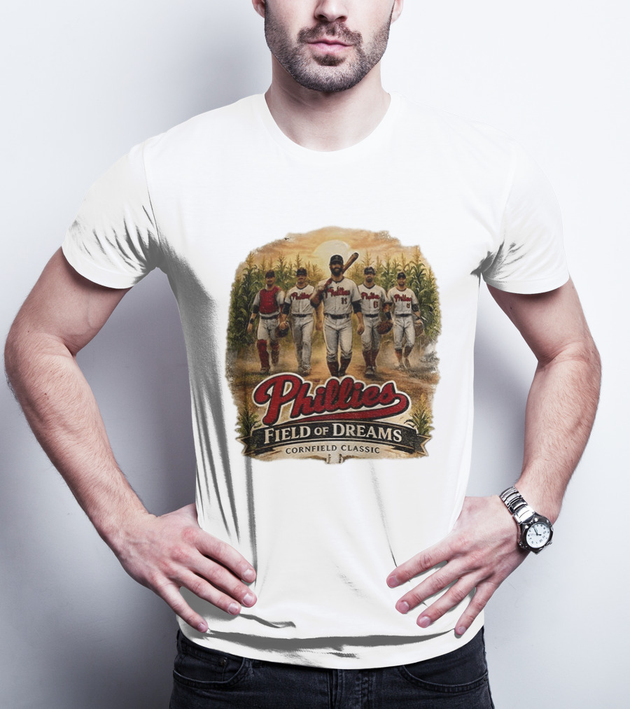 Phillies Field Of Dreams Cornfield Classic Vintage Baseball Magic T-Shirt