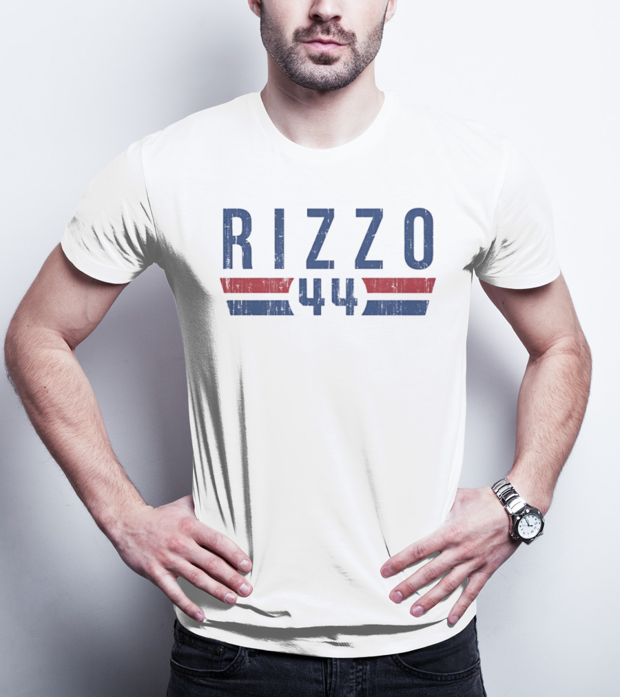 Rizzo 44 Distressed Tall Red Blue Wing Stripes T-Shirt