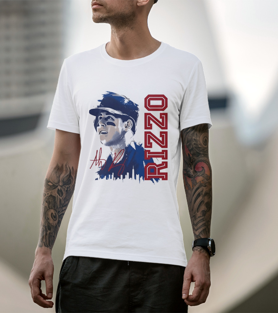 Rizzo Halftone Player Skyline Signatures T-Shirt
