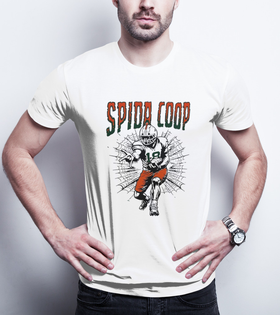 Spida Coop Miami Hurricanes Football Player Web T-Shirt