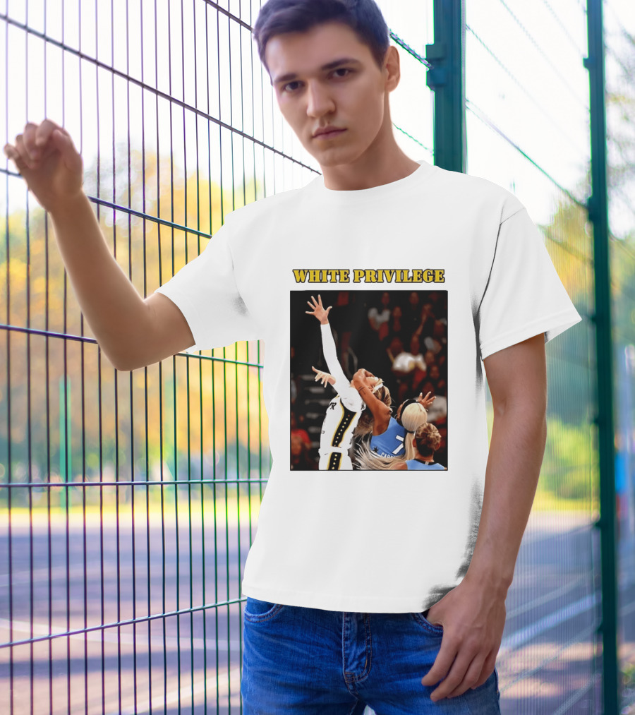 WHITE PRIVILEGE Sophie Cunningham DiJonai Carrington Basketball Confrontation T-Shirt