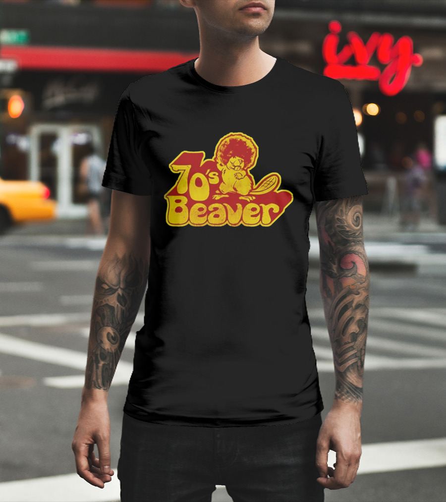70's Beaver Retro Funky Cartoon T-Shirt