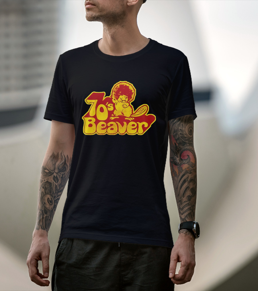 70's Beaver Retro Funky Cartoon T-Shirt