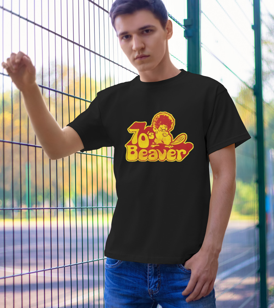 70's Beaver Retro Funky Cartoon T-Shirt