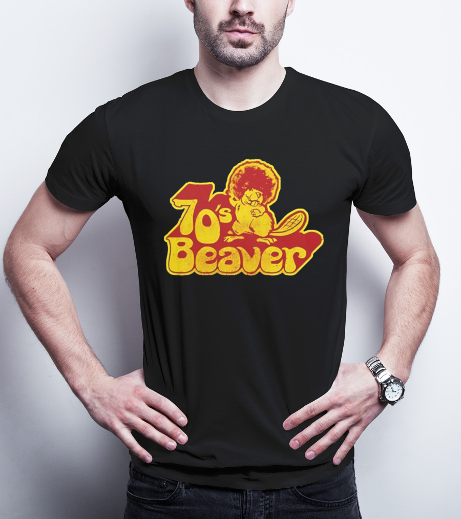 70's Beaver Retro Funky Cartoon T-Shirt