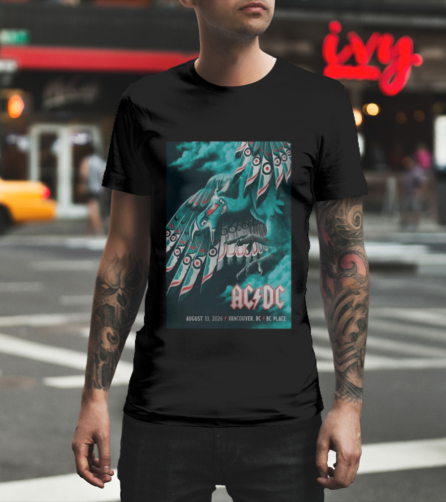 AC DC August 13 2026 Vancouver BC Place T-Shirt