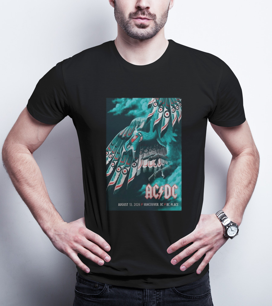AC DC August 13 2026 Vancouver BC Place T-Shirt