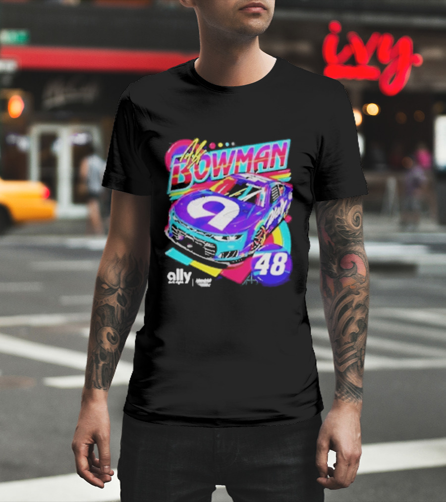 Alex Bowman 48 Ally Hendrick Motorsports Racing Car T-Shirt