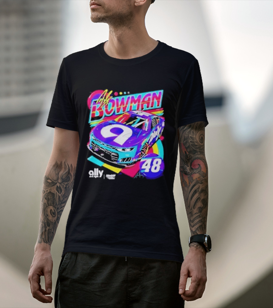 Alex Bowman 48 Ally Hendrick Motorsports Racing Car T-Shirt