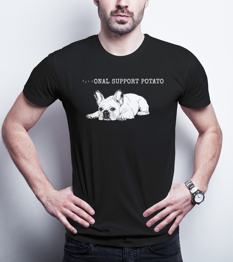 Emotional Support Potato French Bulldog Dog Lovers Humor T-Shirt