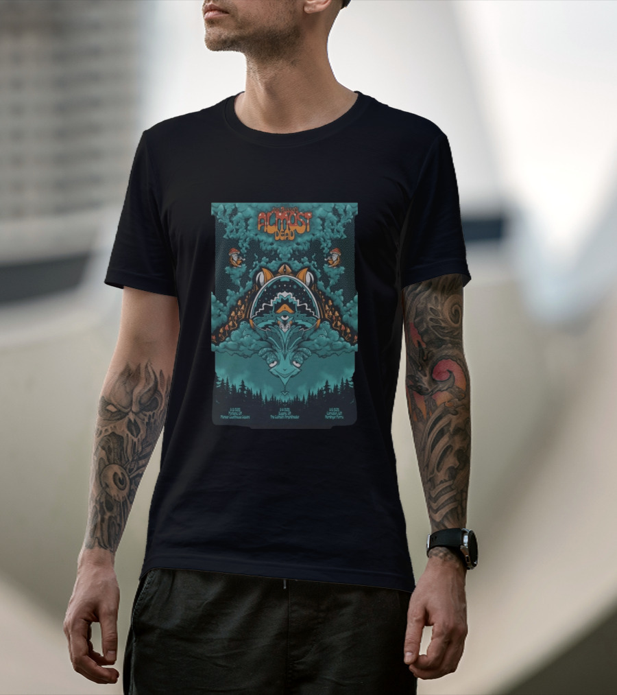 Joe Russo's Almost Dead Tour 2026 Portland Pioneer Courthouse Square Eugene Cuthbert Amphitheater Carnation Remlinger Farms Psychedelic T-Shirt