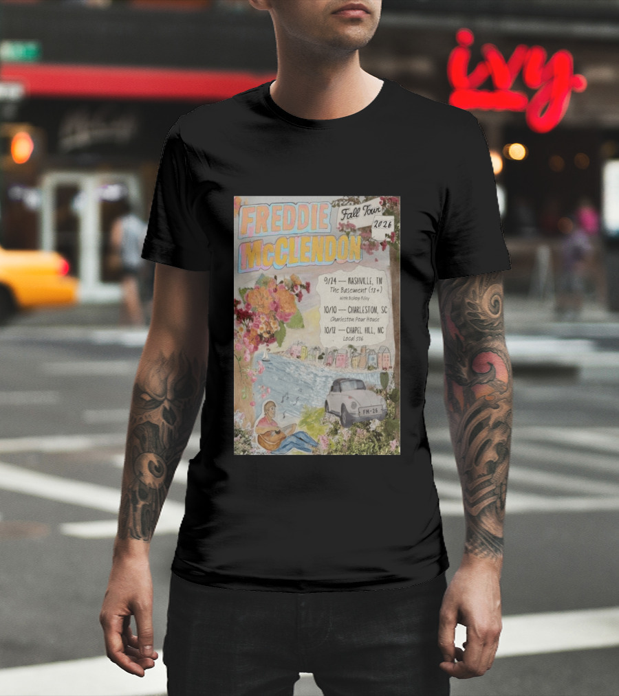Freddie McClendon Fall Tour 2026 Nashville The Basement Concert T-Shirt