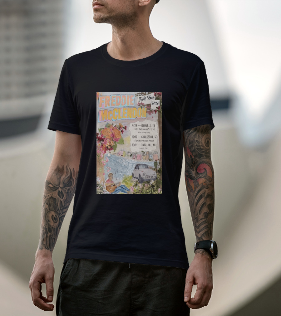 Freddie McClendon Fall Tour 2026 Nashville The Basement Concert T-Shirt