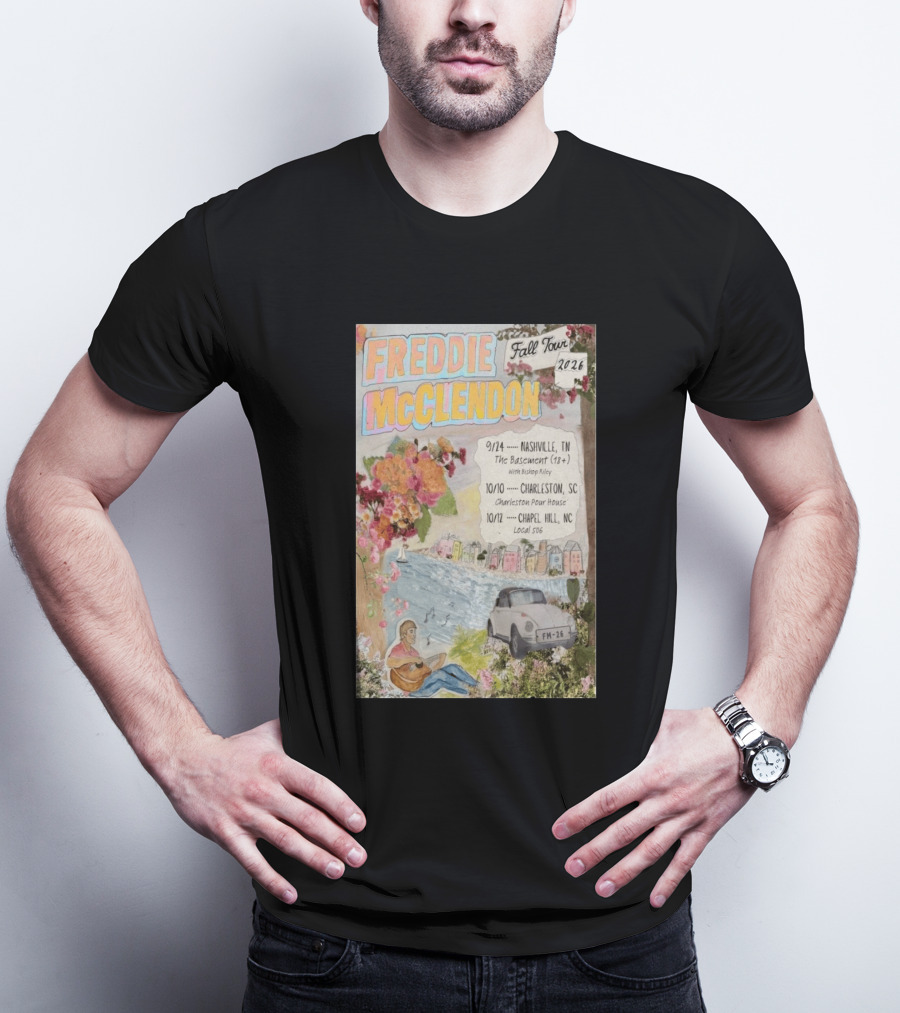 Freddie McClendon Fall Tour 2026 Nashville The Basement Concert T-Shirt