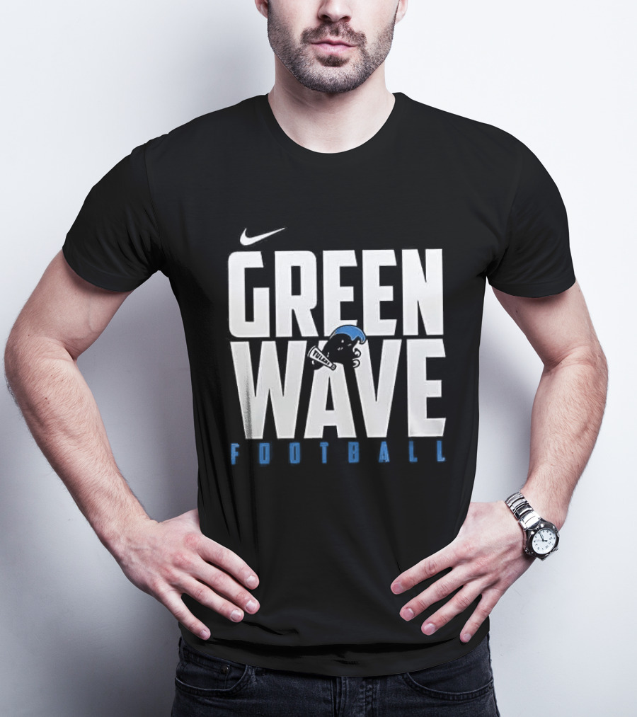 Nike Green Wave Football Tulane T-Shirt