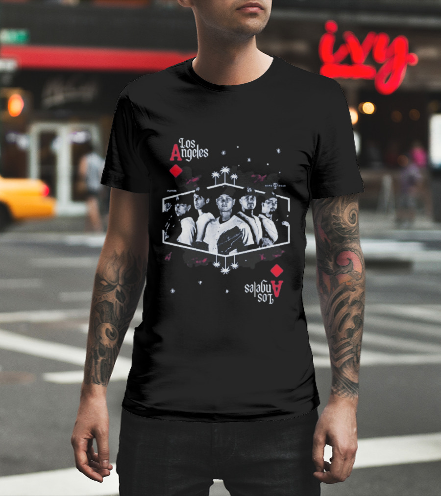 Los Angeles Aces Kike Hernandez Baseball Team Player Lineup T-Shirt