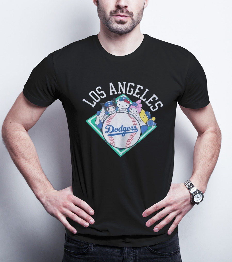 Hello Kitty And Friends Los Angeles Dodgers Collaboration T-Shirt