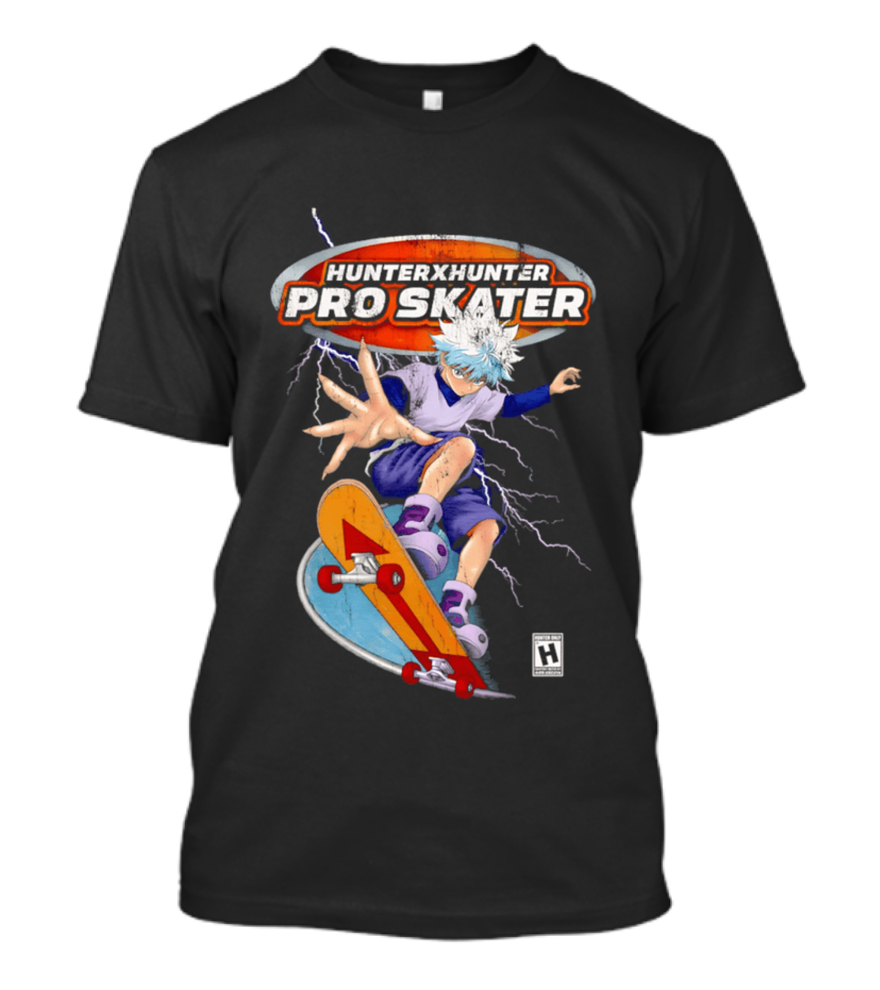 Hunter X Hunter Pro Skater Killua Zoldyck Lightning Skateboard T-Shirt