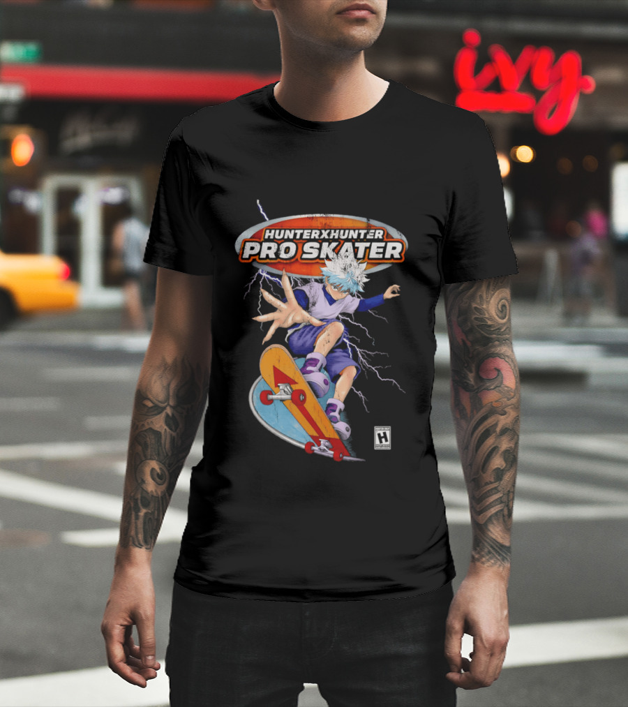 Hunter X Hunter Pro Skater Killua Zoldyck Lightning Skateboard T-Shirt