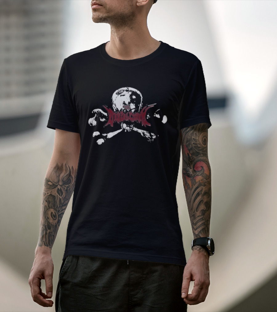 Loma Vista Recordings Denzel Curry Skull Crossbones Red X T-Shirt