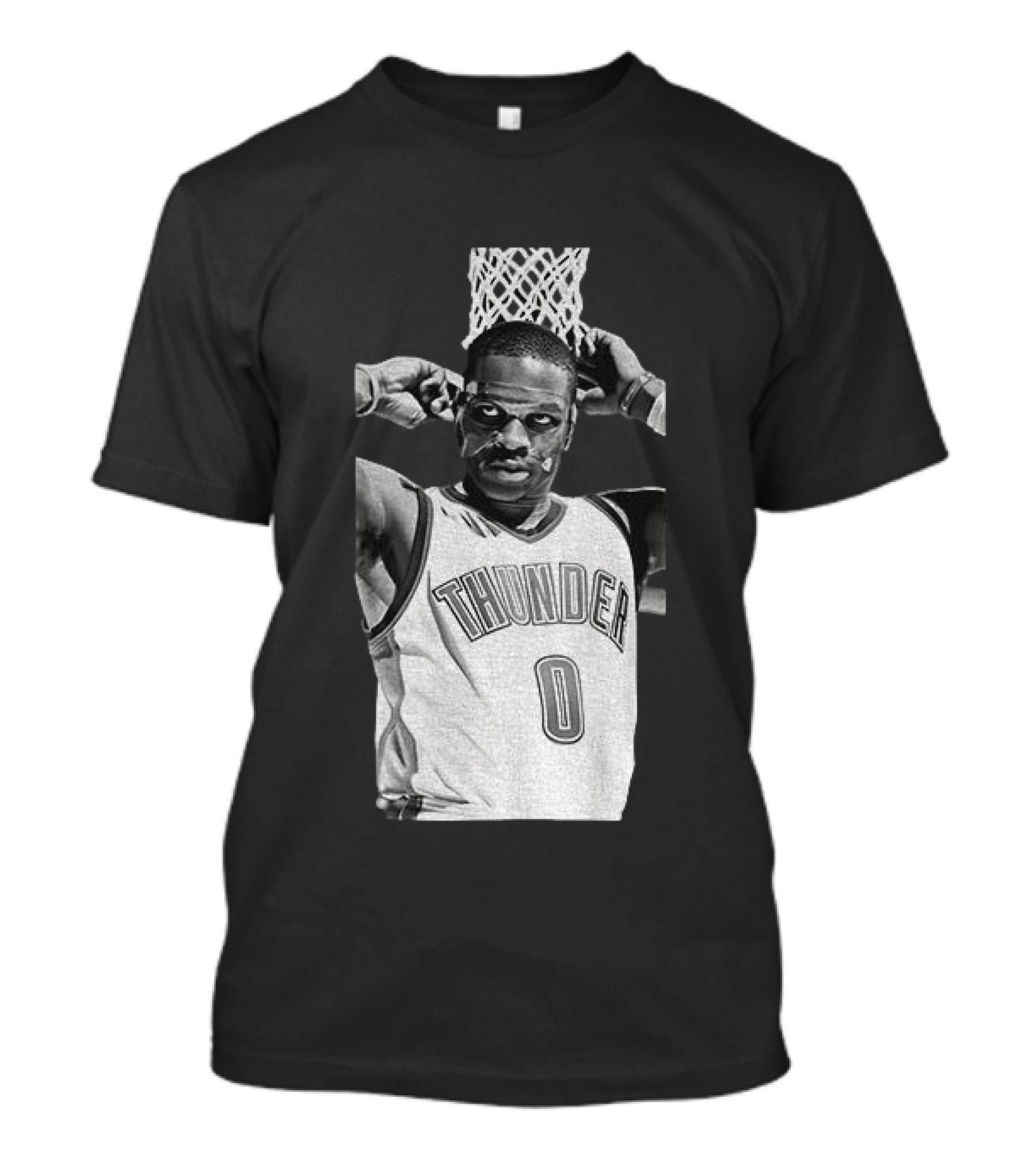 Russell Westbrook Masked OKC Thunder Basketball Legend Iconic Number 0 T-Shirt