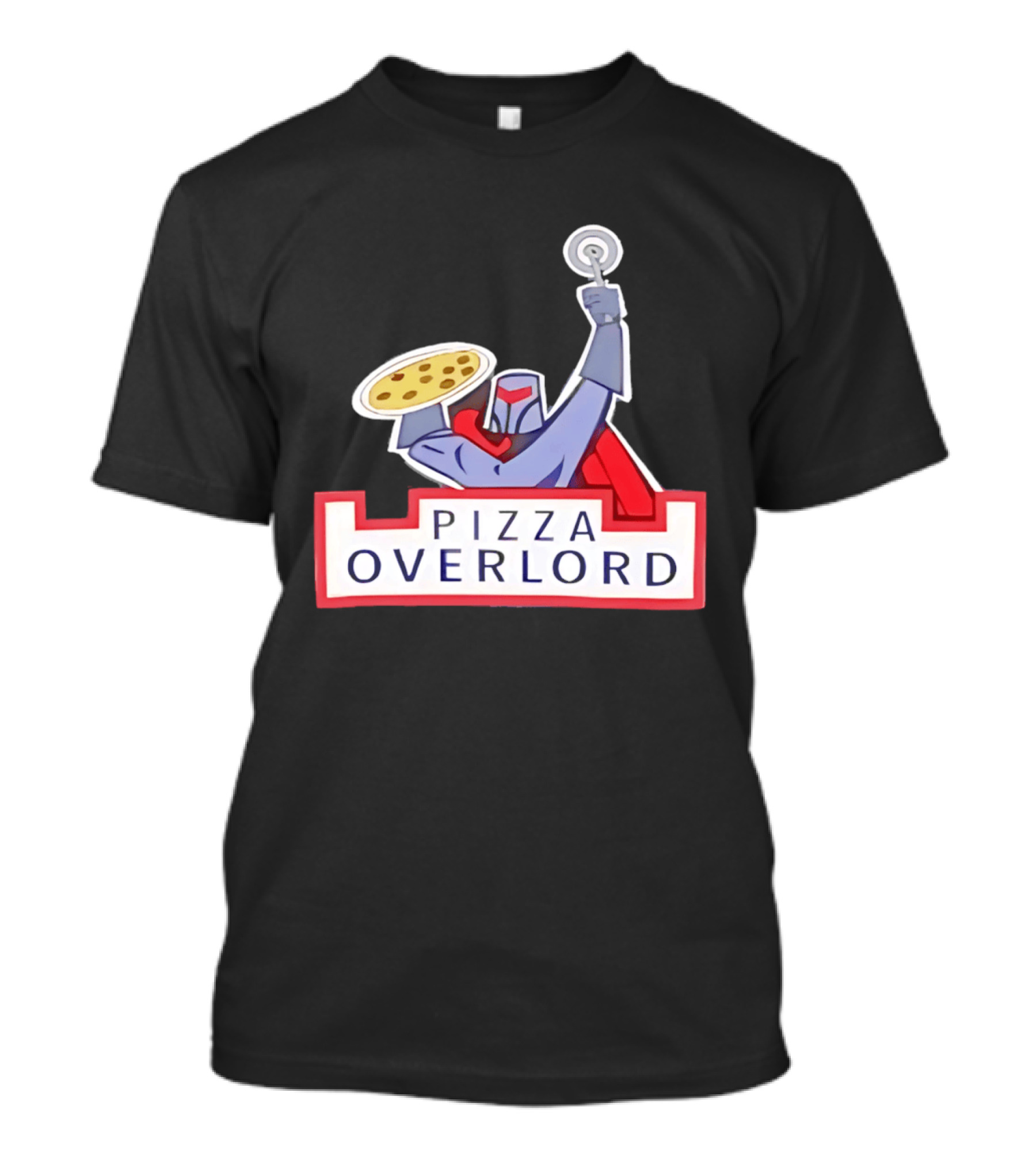 Pizza Overlord Knight With Pizza Slice And Cutter T-Shirt